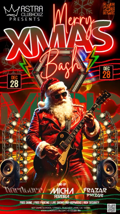 Christmas Club Party Event Ad Design Template Video | PosterMyWall