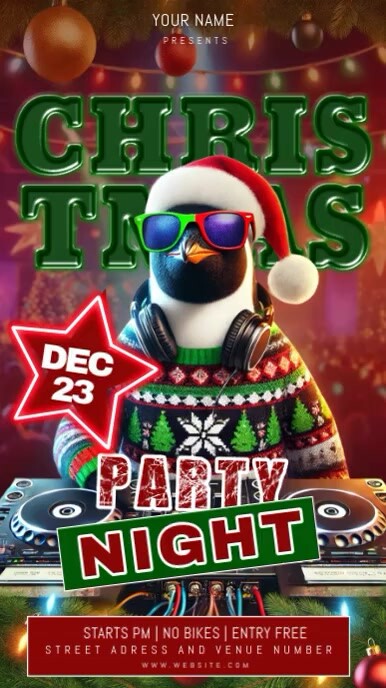 christmas club party event design template | PosterMyWall