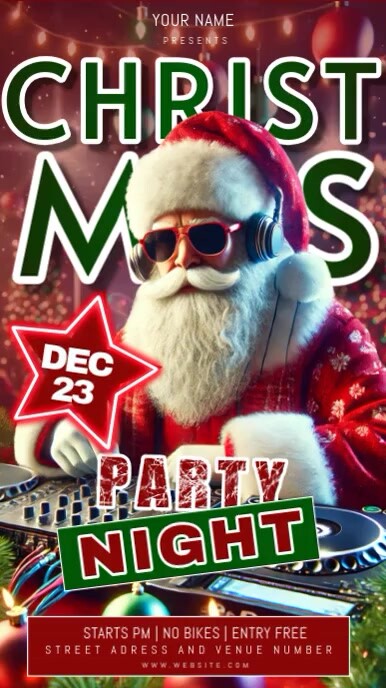 christmas club party event design template | PosterMyWall