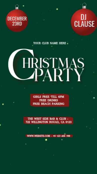 Copy of Christmas Club party event design Template | PosterMyWall