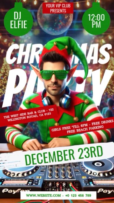 christmas club party event design template | PosterMyWall