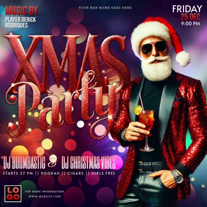 christmas club party event design template | PosterMyWall