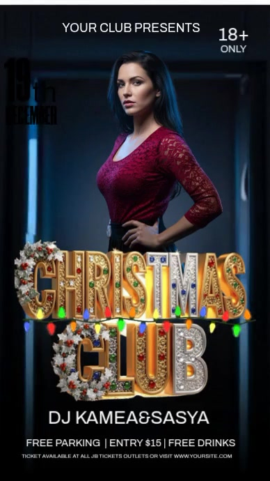 Modèle Christmas Club Party Event | PosterMyWall