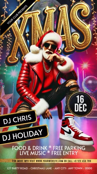 christmas club party event design template | PosterMyWall