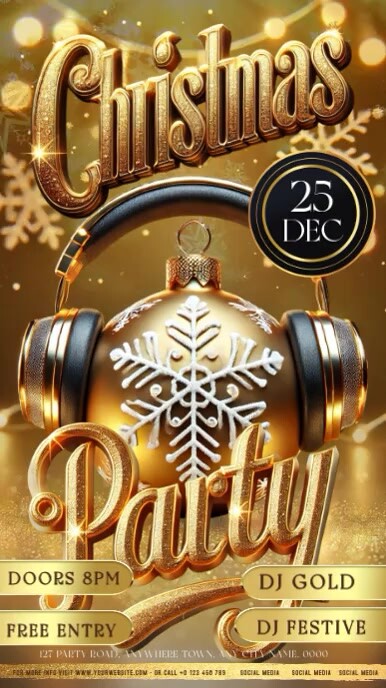 christmas club party event design template | PosterMyWall
