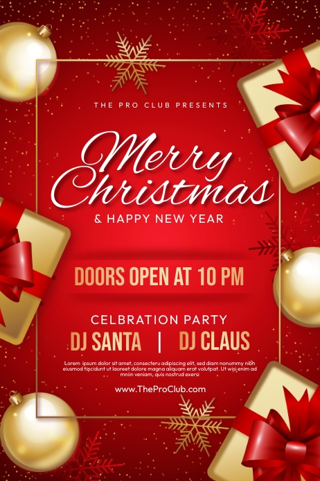 Christmas Club Party Poster Template | PosterMyWall
