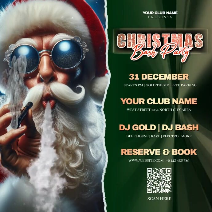 CHRISTMAS CLUB PARTY TEMPLATE | PosterMyWall