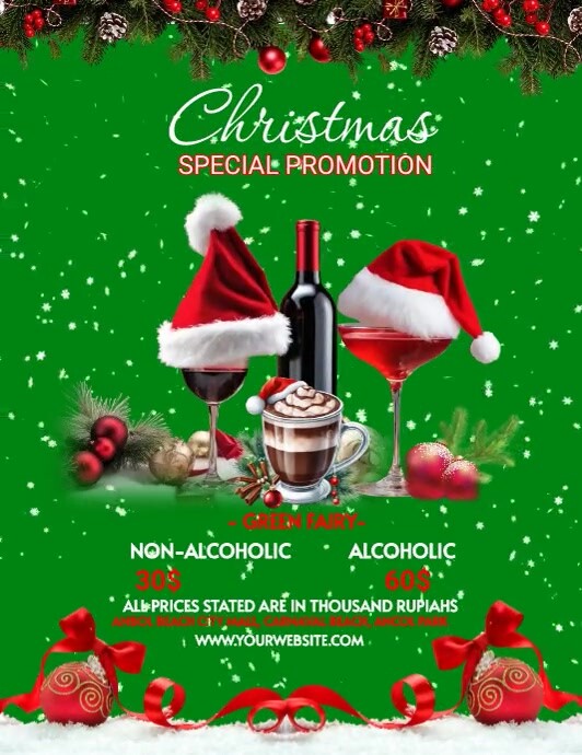 Christmas Cocktail Template | PosterMyWall