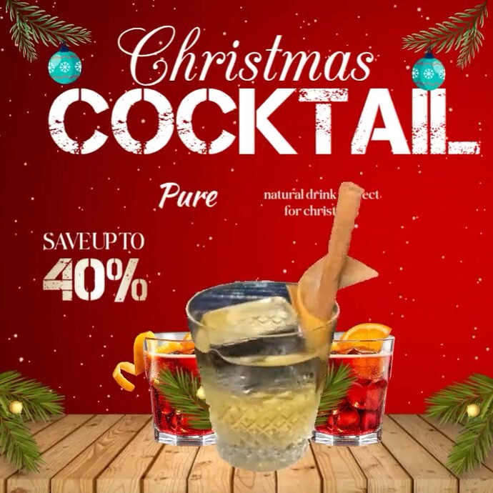 Copy of Christmas Cocktail Pure Fresh Cool (1) | PosterMyWall