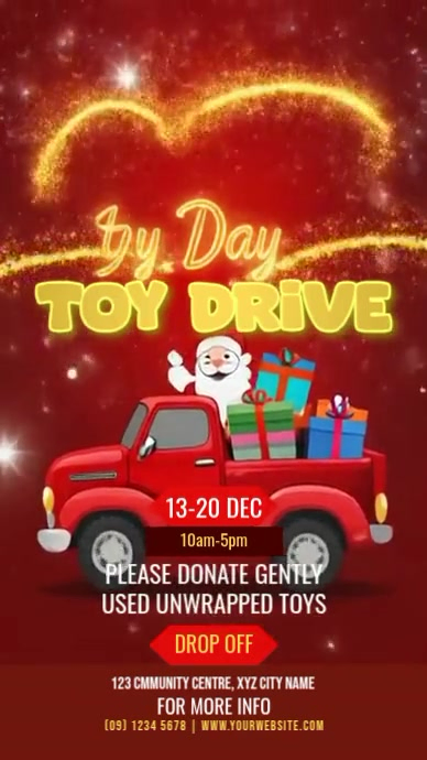 Christmas Community Toy Drive Event Template | PosterMyWall