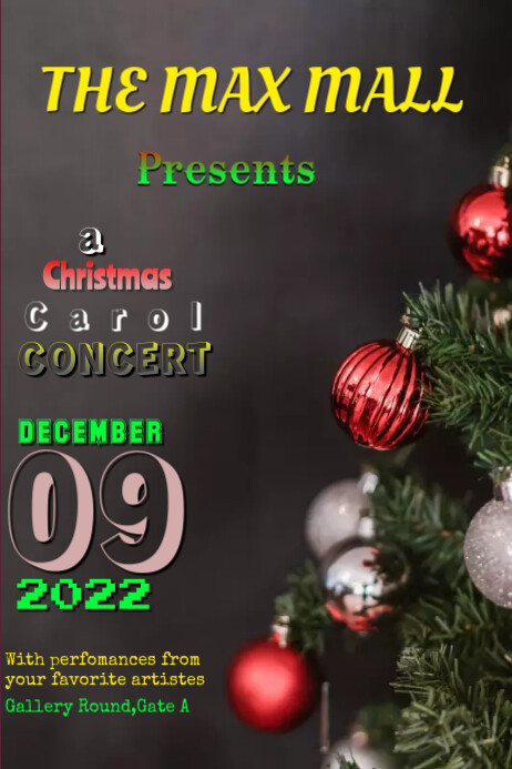 CHRISTMAS CONCERT Template | PosterMyWall