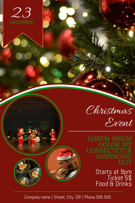 Copy of Christmas Concert Fair Event Festival Flyer Template | PosterMyWall