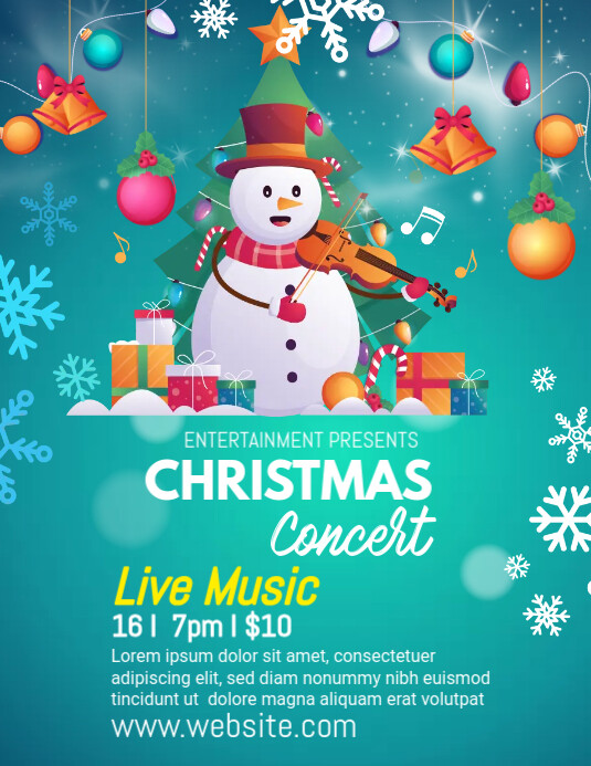 Christmas Concert flyer Template | PosterMyWall