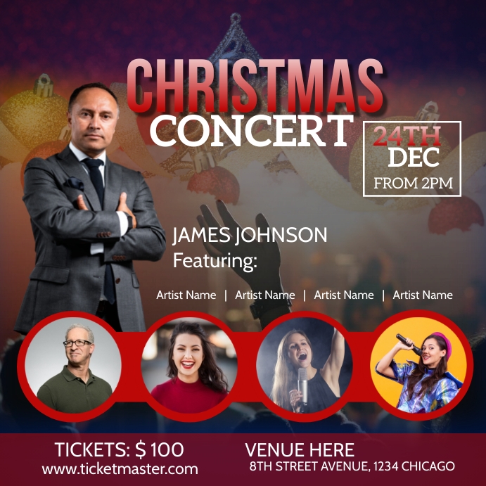 Copy of christmas concert flyer | PosterMyWall