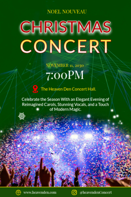 Christmas Concert Poster Templat | PosterMyWall