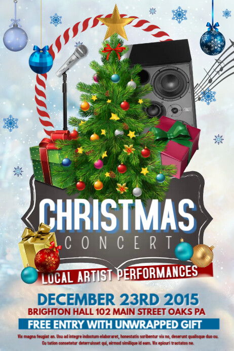 Christmas Concert Template PosterMyWall christmas-concert-template-postermywall