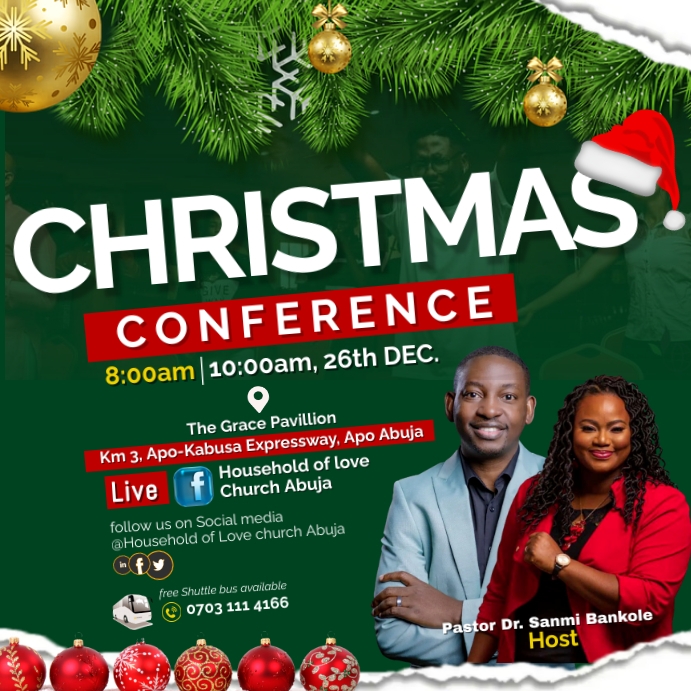 Christmas Conference event flyer template (9) | PosterMyWall