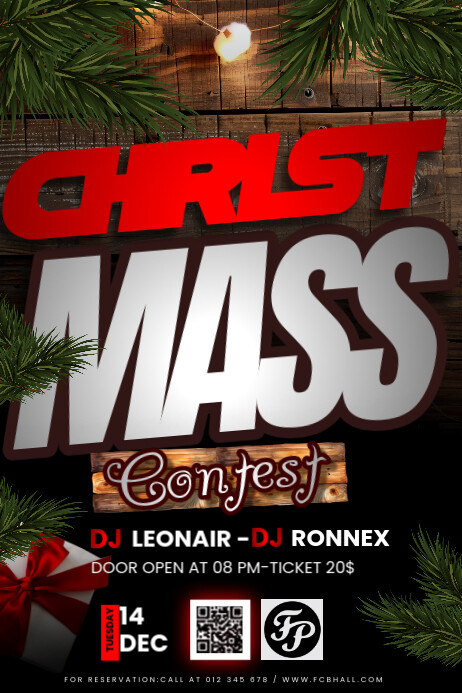 Christmas Contest Party Template | PosterMyWall
