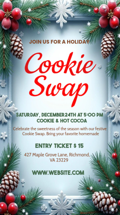 Christmas Cookie Exchange Template | PosterMyWall
