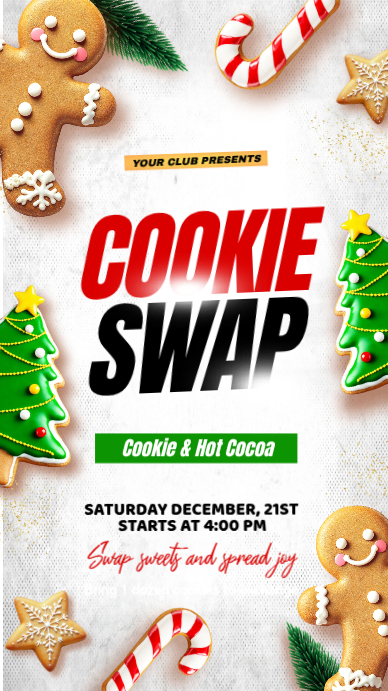 christmas cookie exchange Template | PosterMyWall