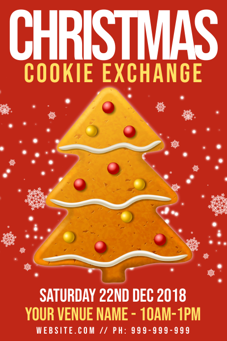 Copy of Christmas Cookie Exchange Poster | PosterMyWall