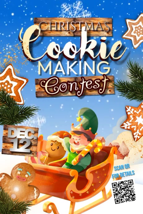 Christmas Cookie Making Contest Template | PosterMyWall