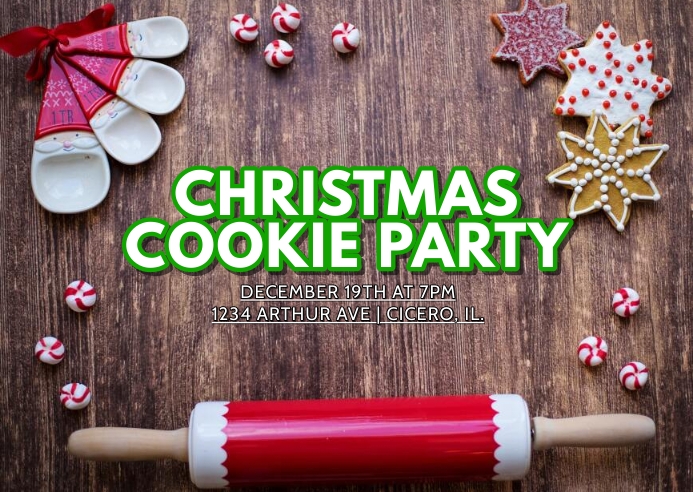 Christmas Cookie Party Template | PosterMyWall