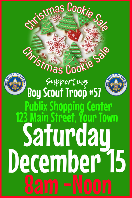Christmas Cookie Sale Template | PosterMyWall