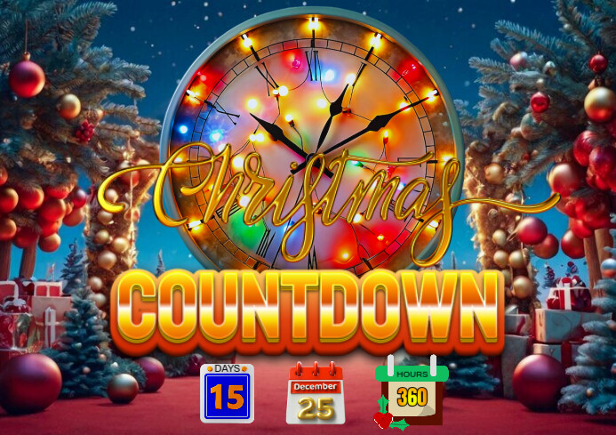 Plantilla de Christmas Countdown | PosterMyWall