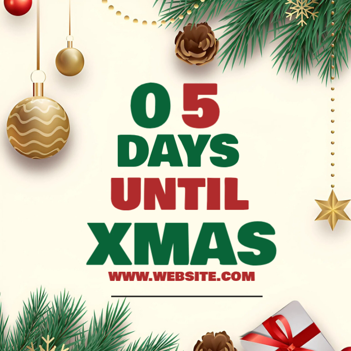 Christmas countdown Template | PosterMyWall