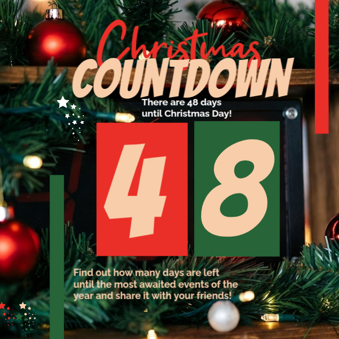 Christmas Countdown Poster Template | PosterMyWall