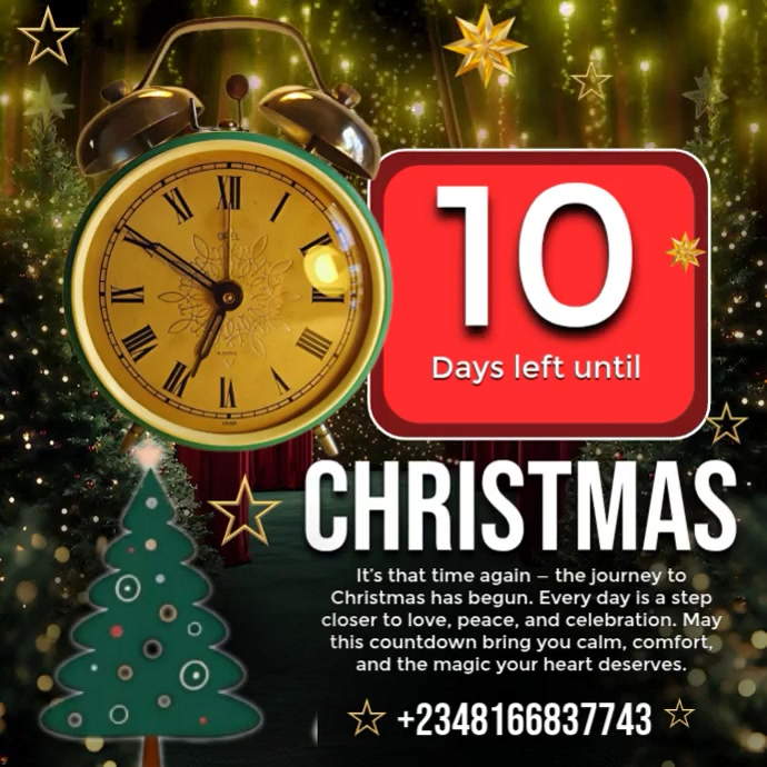 Christmas Countdown Template | PosterMyWall