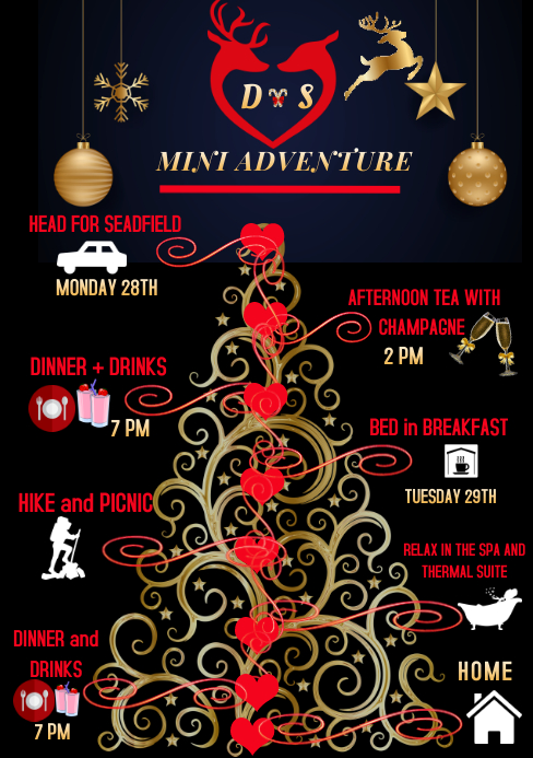 Christmas Couple Adventure Timeline Template | PosterMyWall