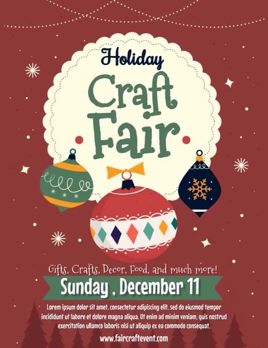 Christmas Craft Fair Flyer Template | PosterMyWall