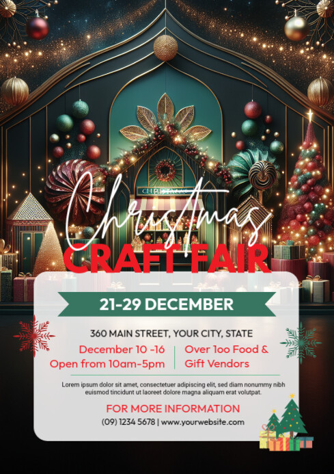 Christmas Craft Fair Flyer Template | PosterMyWall