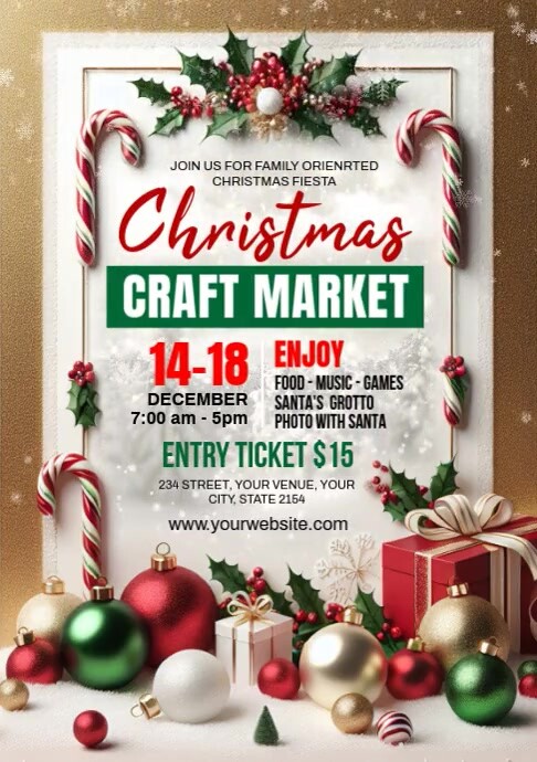 Copy of Christmas Craft Market Ad Template | PosterMyWall