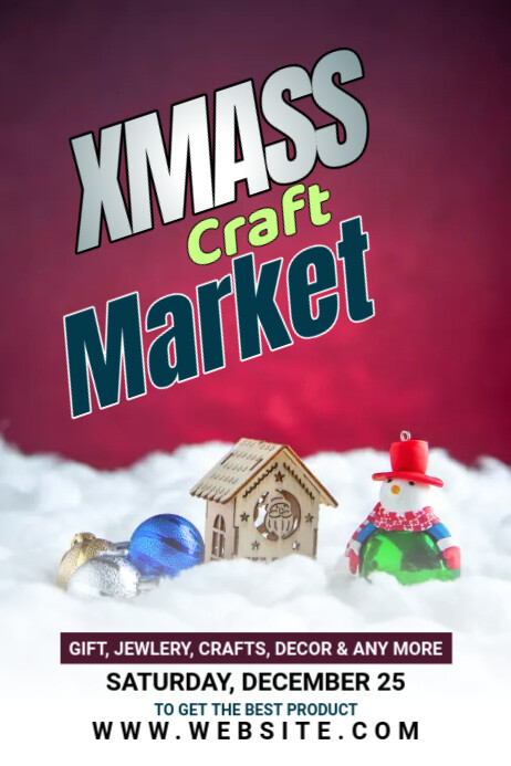 Christmas Craft Market Banner Template | PosterMyWall