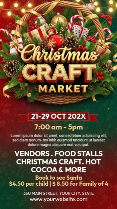 christmas craft market Template | PosterMyWall