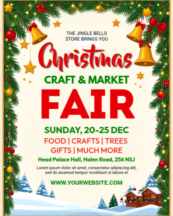 christmas craft market Template | PosterMyWall