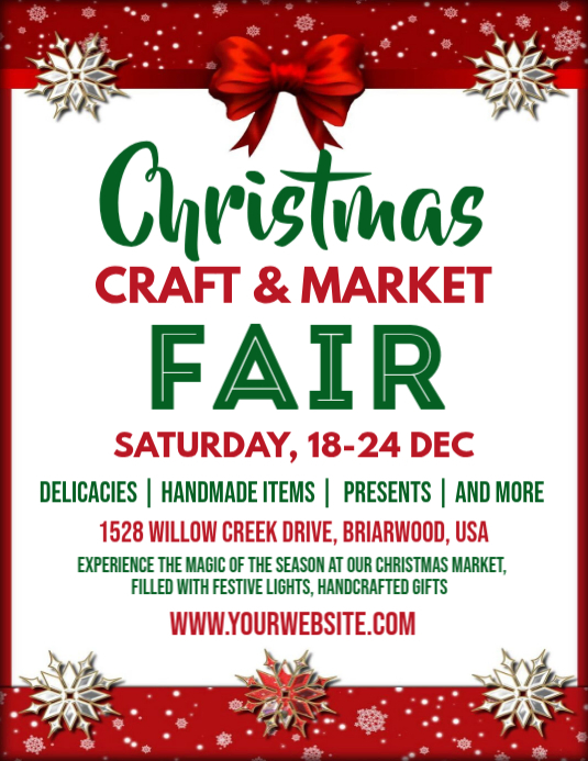 Christmas Craft Market Event Flyer Template | PosterMyWall