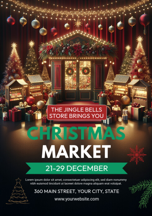 Christmas Craft Market Flyer Template | PosterMyWall