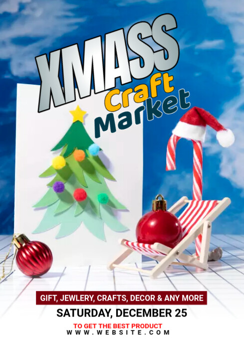 Christmas Craft Market Flyer Template | PosterMyWall