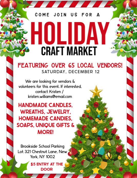 Christmas Craft Market Flyer Template | PosterMyWall