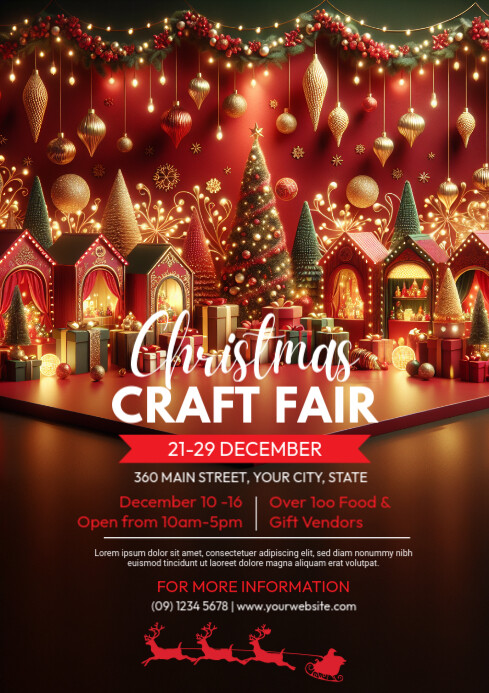 Christmas Craft Market Flyer Template | PosterMyWall
