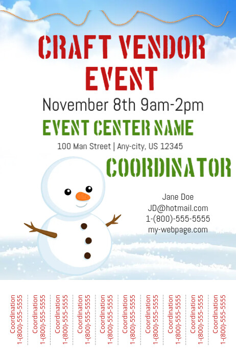 Christmas Craft Vendor Event Template | PosterMyWall