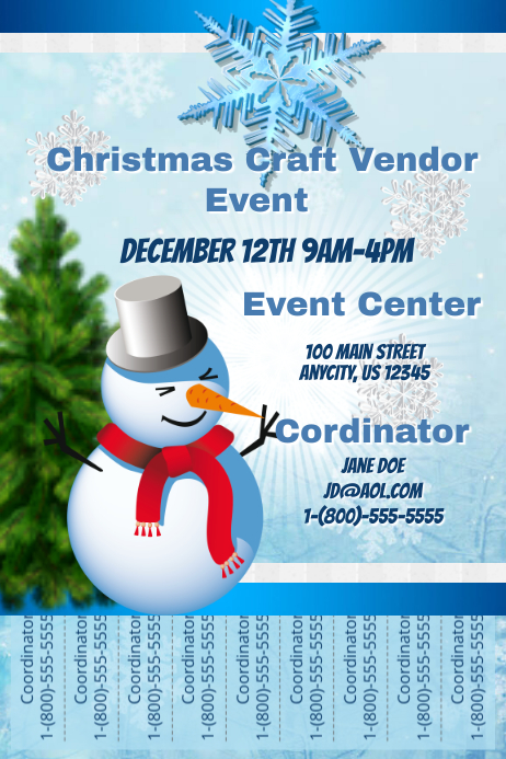 Christmas Craft Vendor Event Template | PosterMyWall