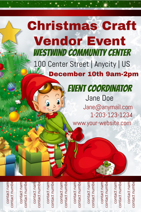 Christmas Craft Vendor Event Template | PosterMyWall