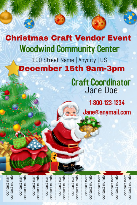 Christmas Craft Vendor Event Template | PosterMyWall