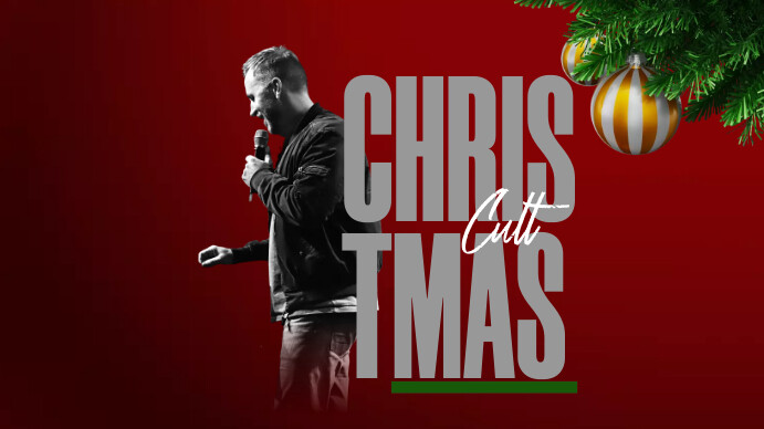 christmas cult red background Template | PosterMyWall