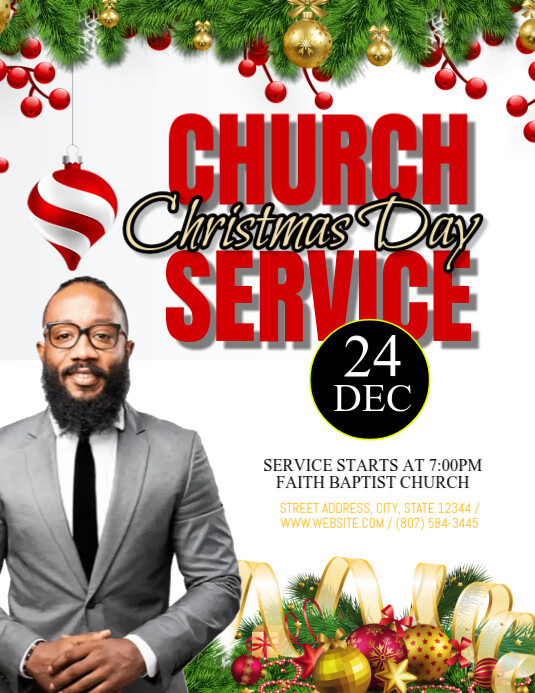 Copy of christmas day church service | PosterMyWall